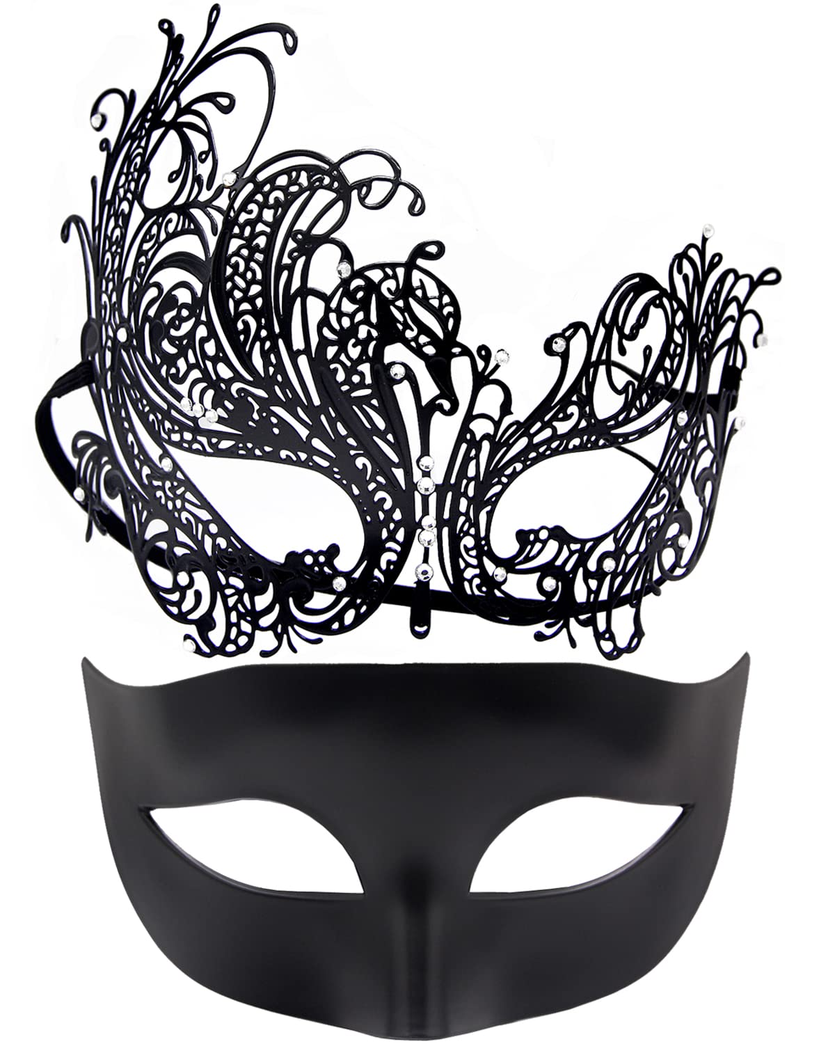 Snapklik.com : Couples Pair Half Wedding Venetian Masquerade Masks ...