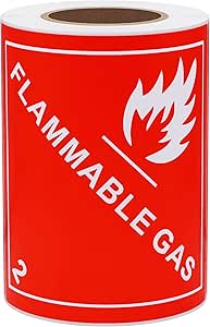 Amazon.com : Hybsk 100pcs Flammable Liquid Warning Labels Class 3 Hazard Self Adhesive Stickers ...