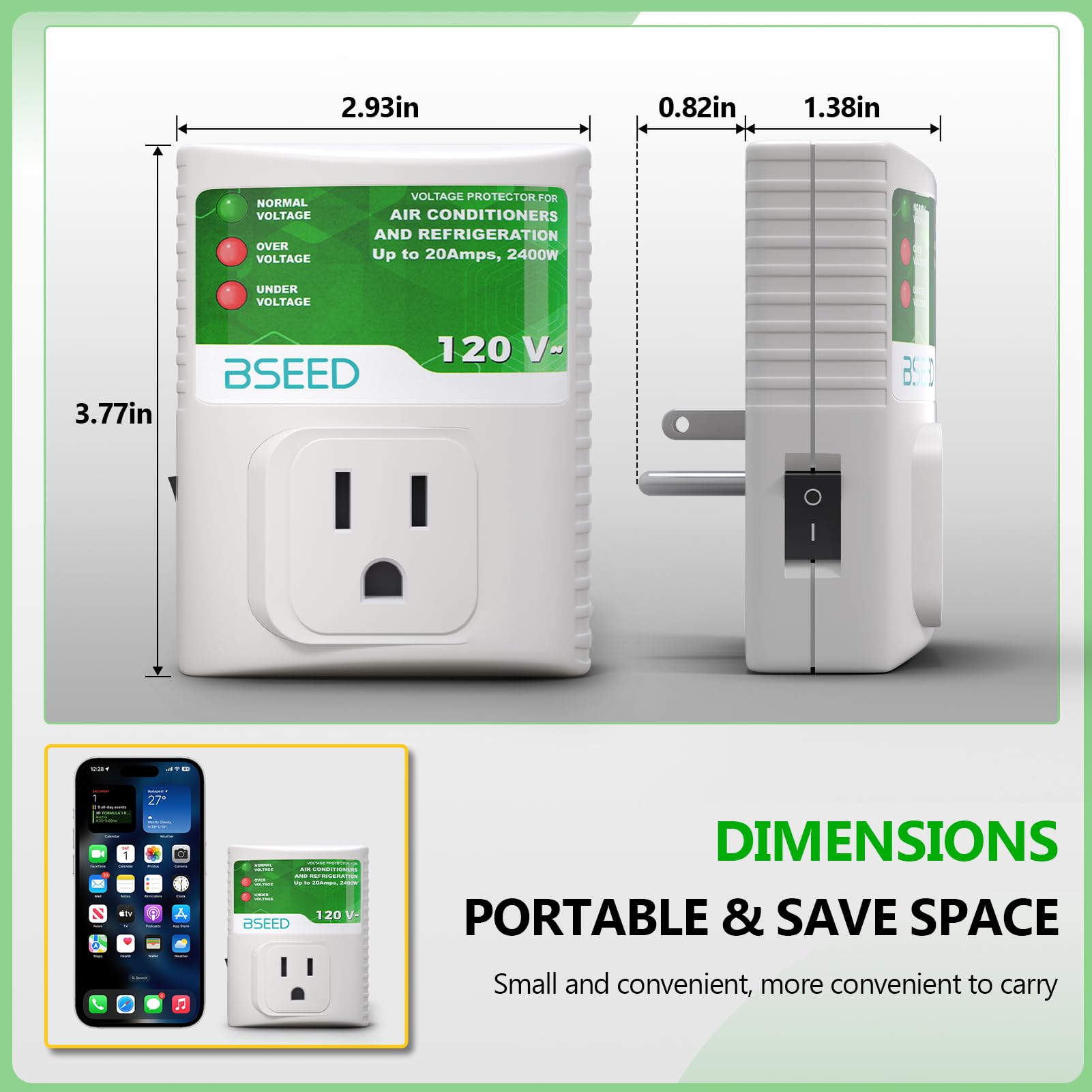 Snapklik.com : Surge Protector For Refrigerator, Wall Power Surge ...