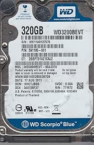 Amazon.com: WD3200BEVT-60A23T0, DCM HHCTJBBB, Western Digital 320GB ...