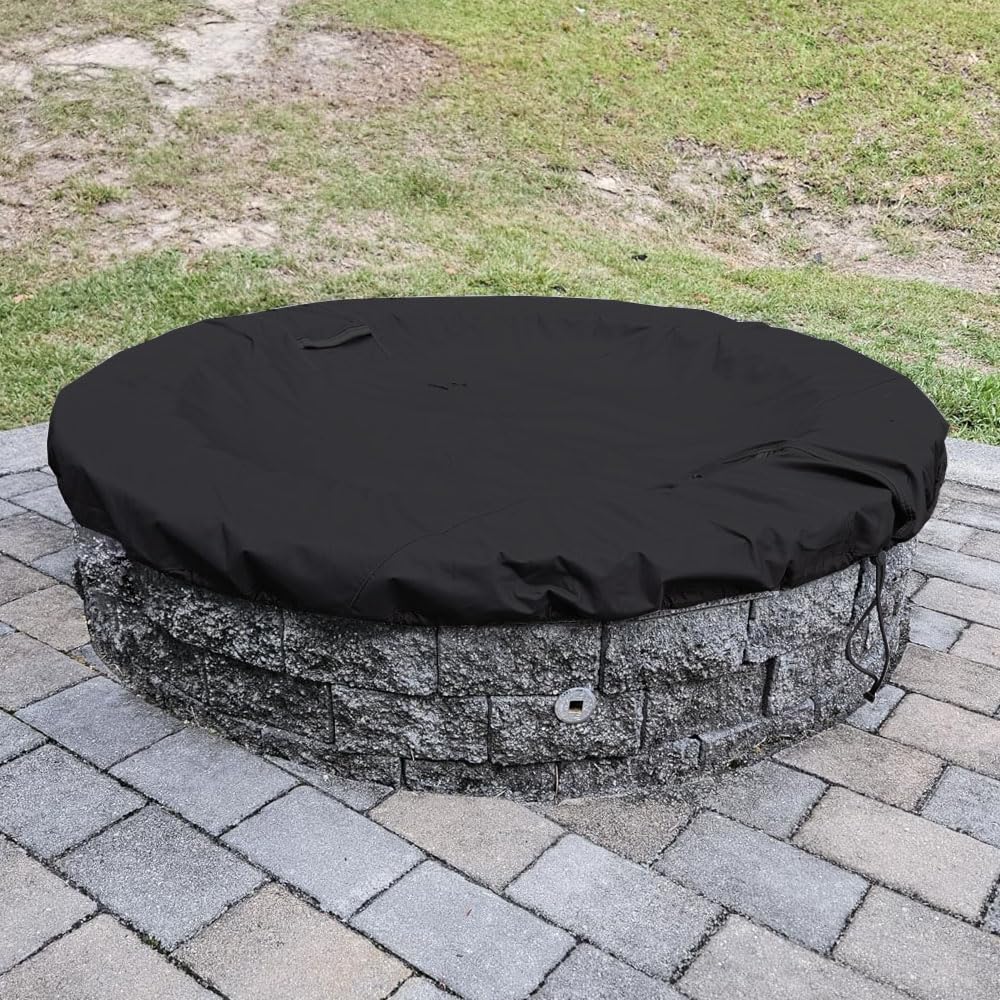 Amazon.com : YardJoyliz Outdoor Built In Fire Pit Cover for Inground ...