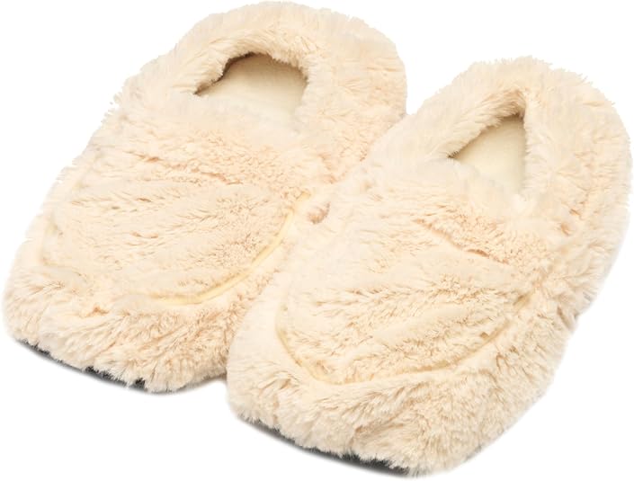 Warmies Microwavable Slippers, Heatable Ladies Slippers with French ...