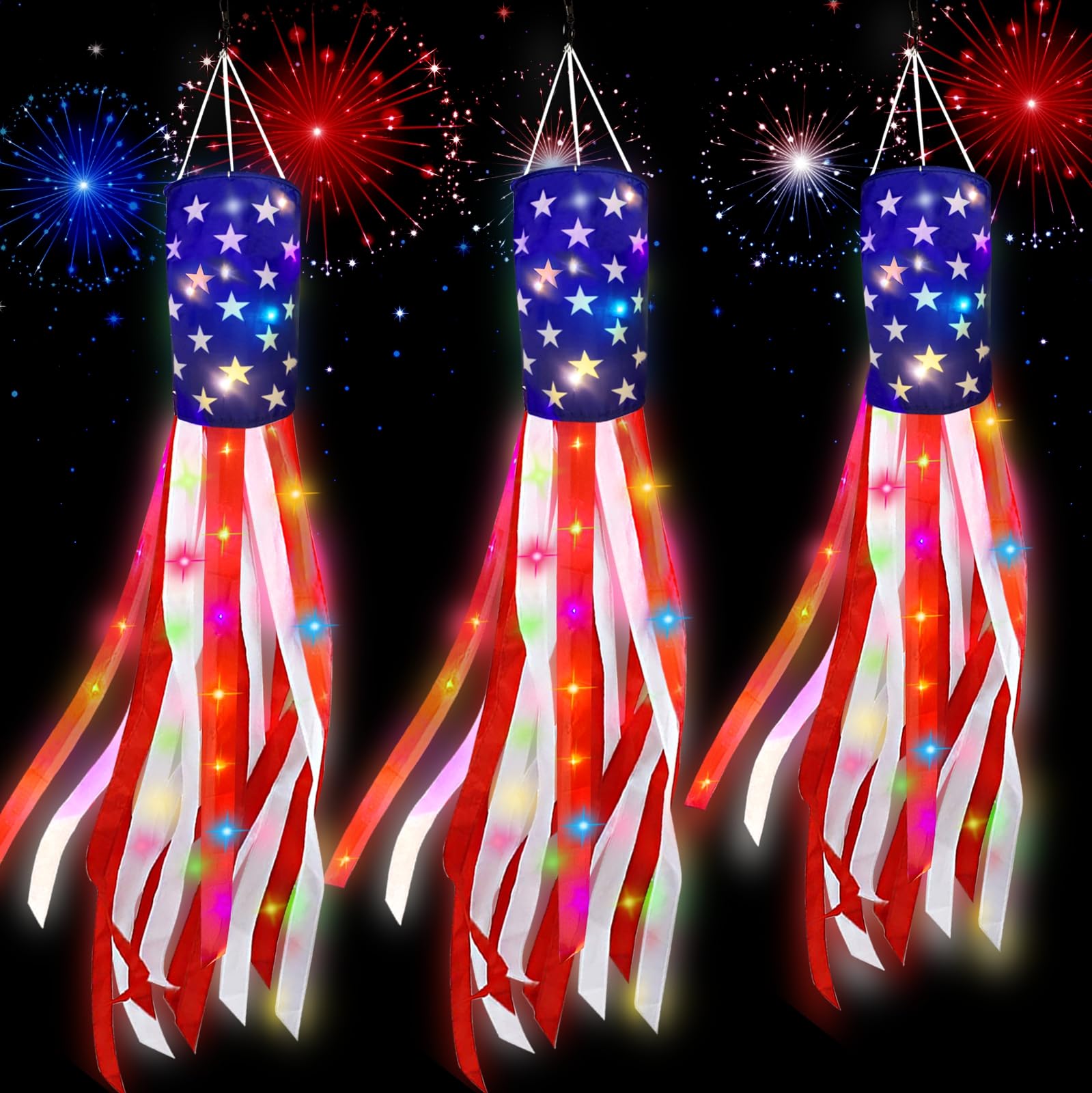 Windsocks Outdoor Buy 3 Pack 70 Inch American US Flag Windsock 4th Of ...