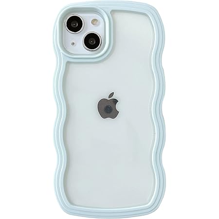 Amazon.com: Caseative Cute Curly Wave Frame Shape Shockproof Soft Compatible with iPhone Case ...