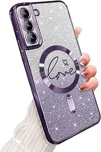 Amazon.com: ZONRW for Samsung Galaxy S21 Plus Case Magnetic,for Women Girl Soft Cute Luxury Love ...
