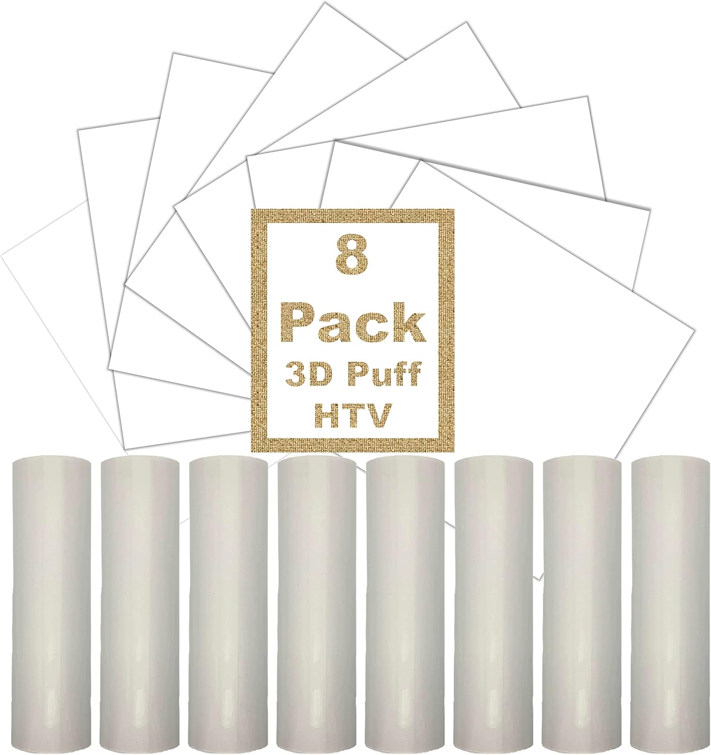 Amazon.com: White HTV - 3D Puff Heat Transfer Vinyl or Easy Iron on ...