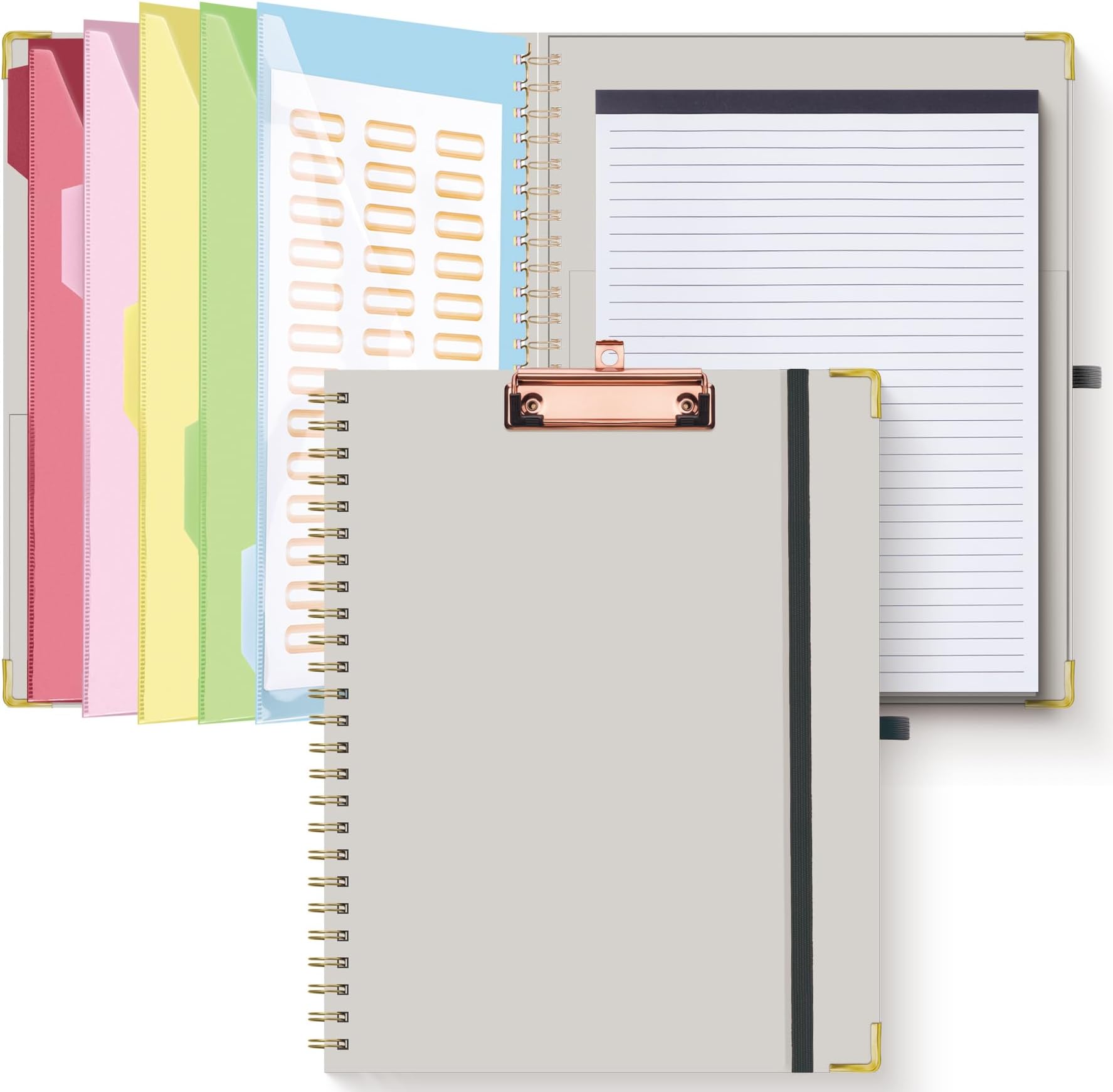 HAUTOCO Clipboard Folder, Clipboard with Storage, Clipboard A4 with 5 ...