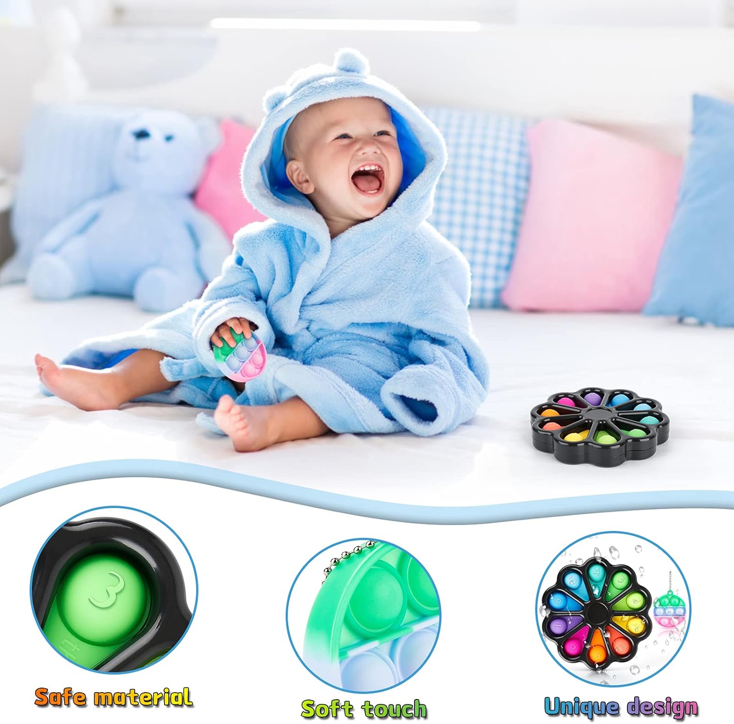 ITechjoy Simple Dimple Fidget Toys, Flower Dimple Digits Fidget Sensory ...