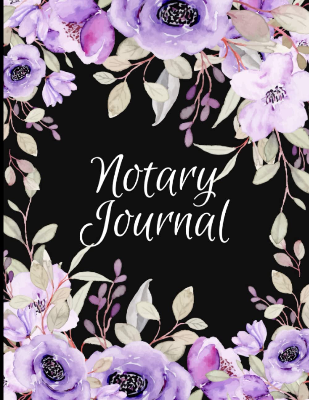 Notary Journal: Purple Log Book for Women Loan Signing Agents, Notary ...