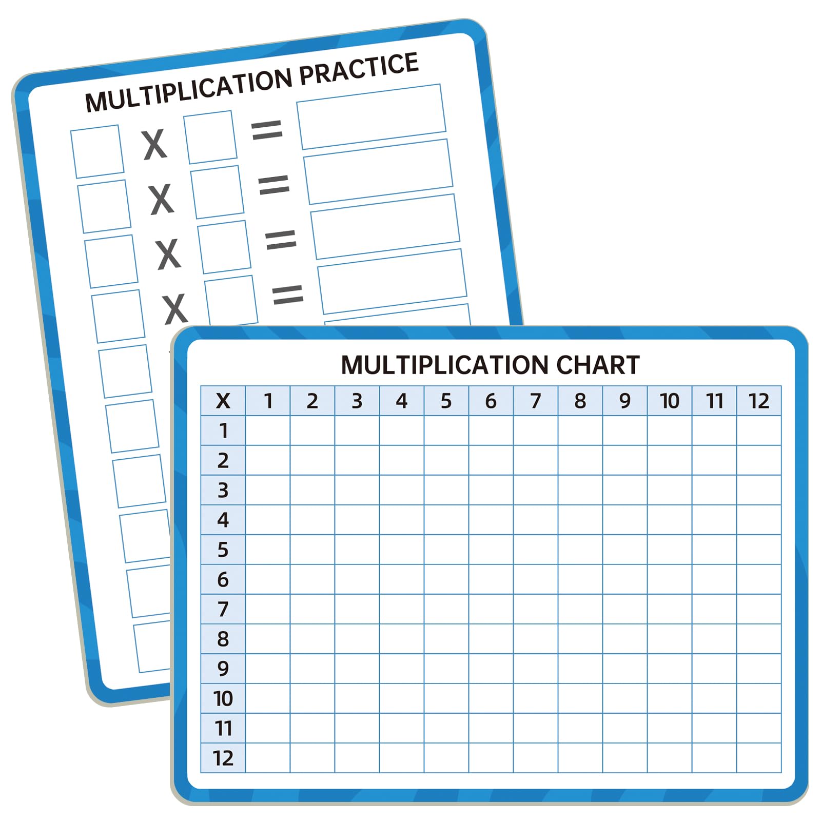 Dry Erase Multiplication Chart Whiteboard 9" x 12" Multiplication Table ...
