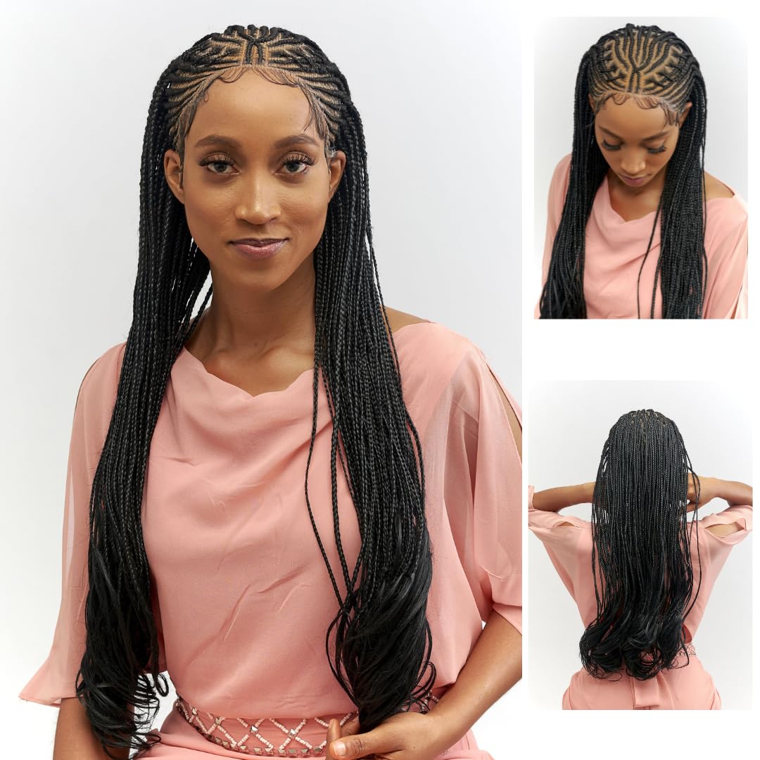 Amazon.com : Wow Braids Full 360 HD Transparent Lace Front Braided ...