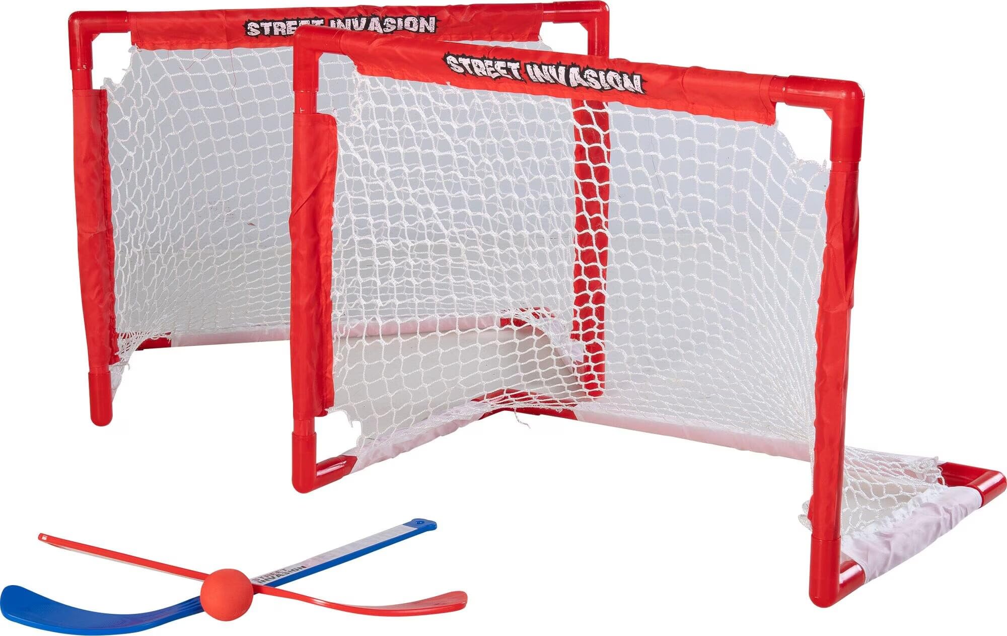 Street Invasion Deluxe Mini Hockey Set, 2 Deluxe Mini Nets, 2 Pro-Style ...