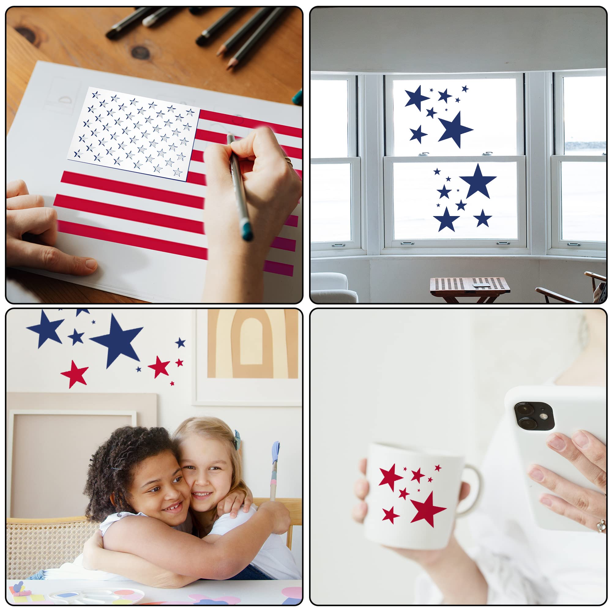 Snapklik.com : American Flag 50 Stars Stencil Template,Large Plastic ...