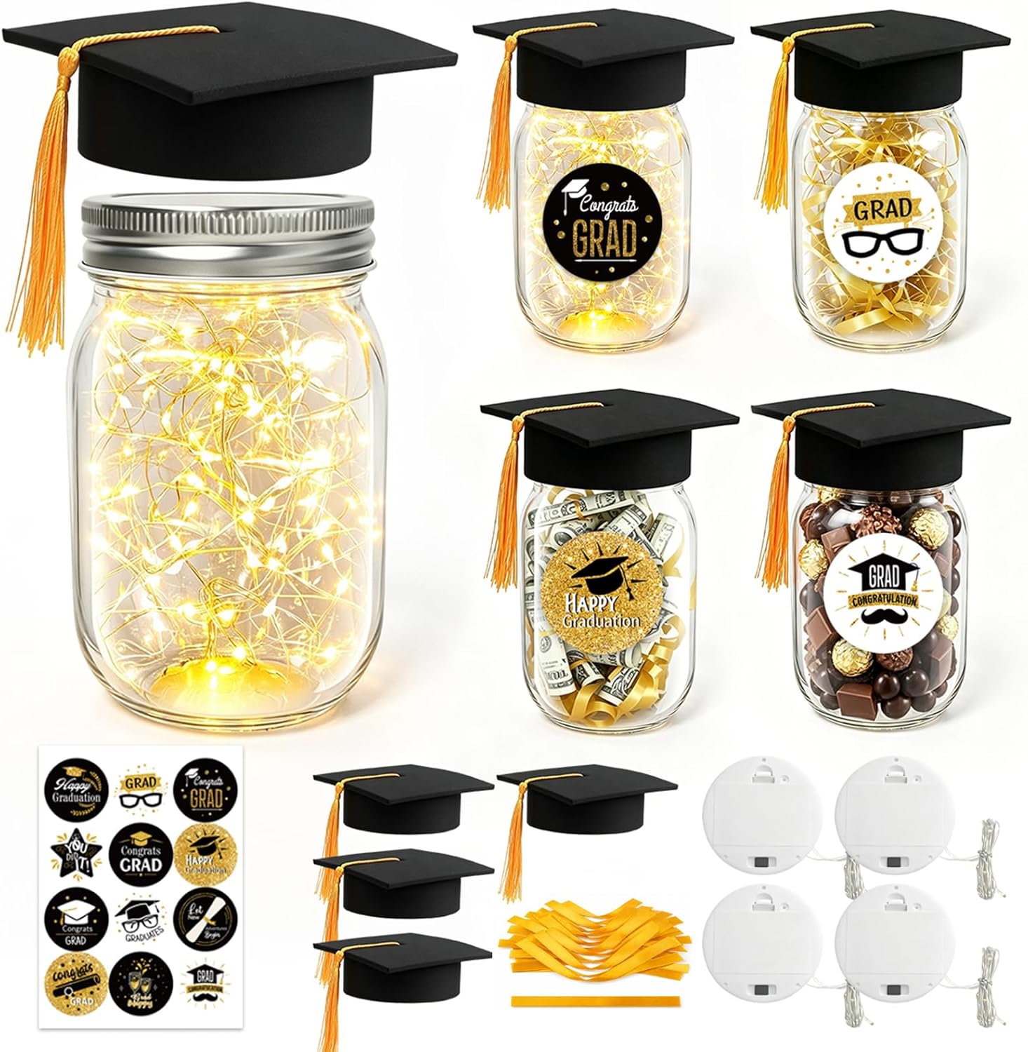 Amazon.com: 4 Sets 2026 Graduation Centerpieces for Tables, Light Up ...
