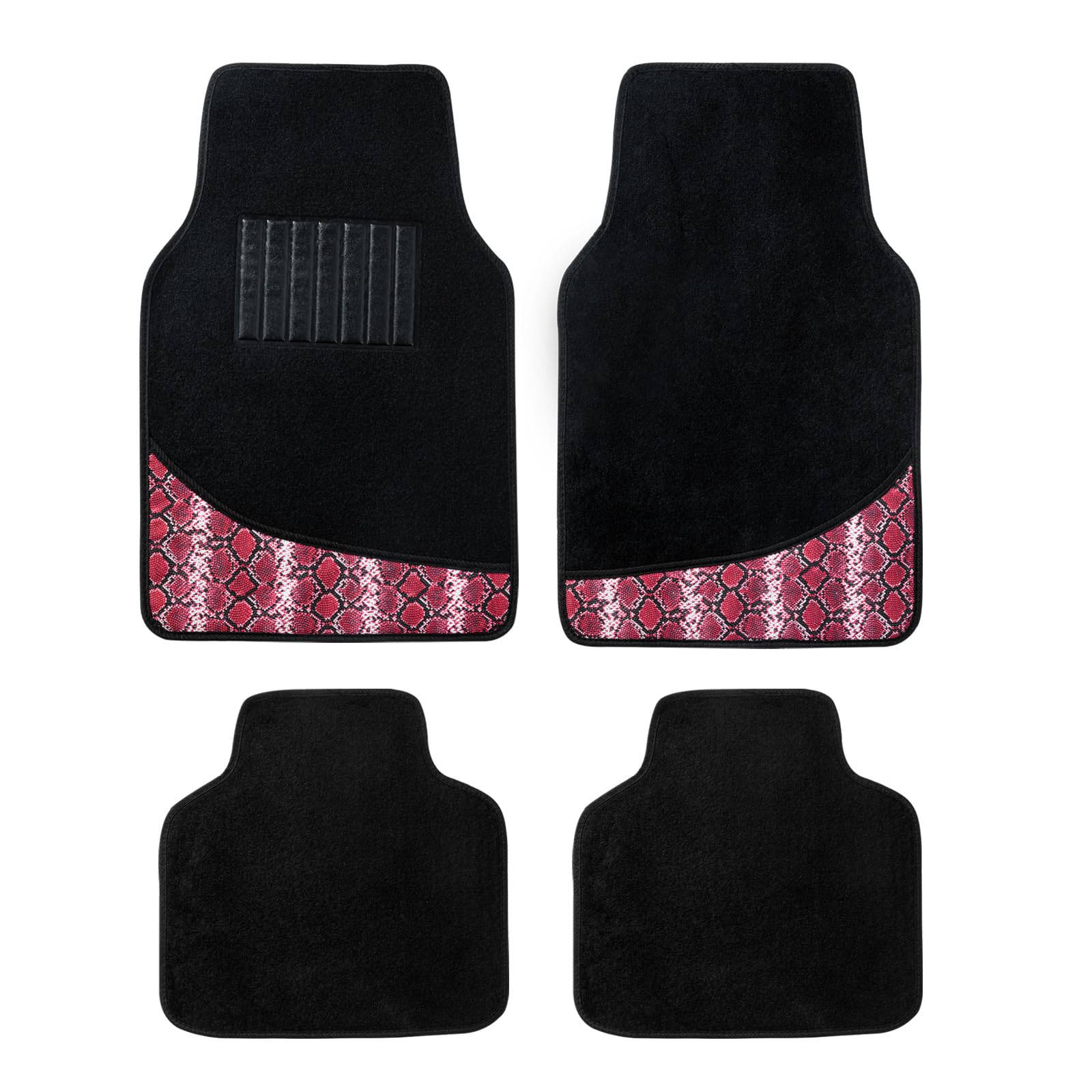 Amazon.com: COLINOO 4-Piece Universal Car Floor Mat Set Rubber Carpet ...