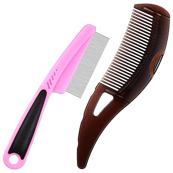 Amazon.com : Dandruff Comb, Stainless Steel Fine Tooth Lice/Flea Comb ...
