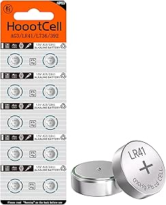 Amazon.com: HoootCell LR41 Battery AG3 Button Cell Battery L736f Batteries 392 384 192 SR41 A63 ...