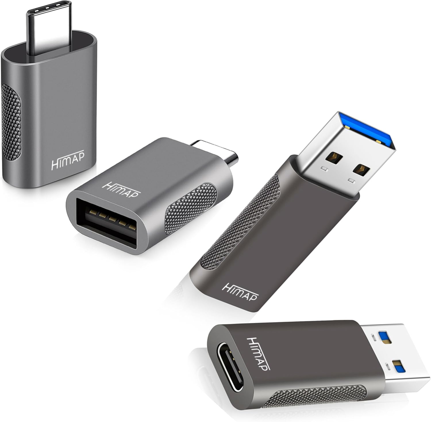 Amazon.com: HIMAP Pack of 4 USB C to USB Adapters, 2*USB-C to USB-A & 2*USB-A to USB-C Female ...