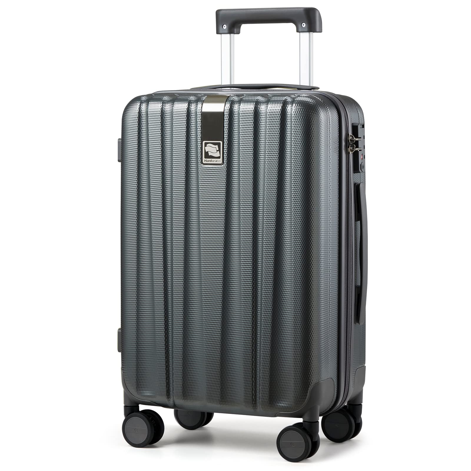Hanke Upgrade Luggage Suitcases With Spinner Wheels Lightweight PC Hard ...
