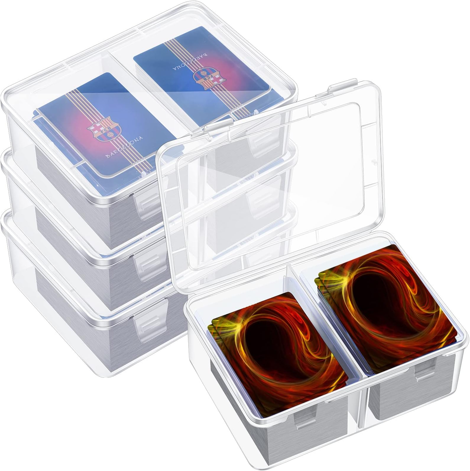 Amazon.com: Vicenpal 5 Pcs Card Case Holder Trading Card Storage Box ...