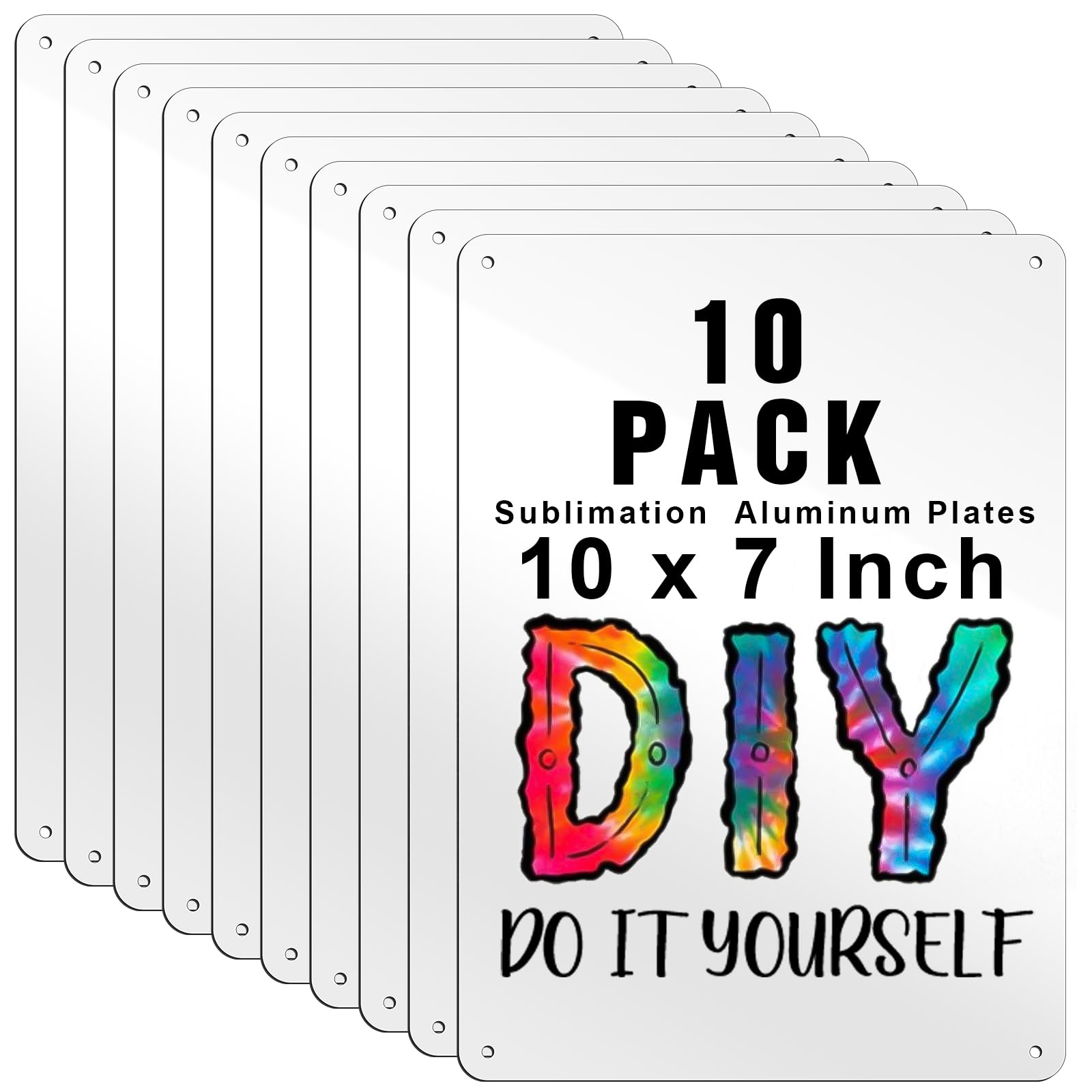 Amazon.com : Hicarer 10Pcs Sublimation Blank Aluminum Signs Metal Signs ...