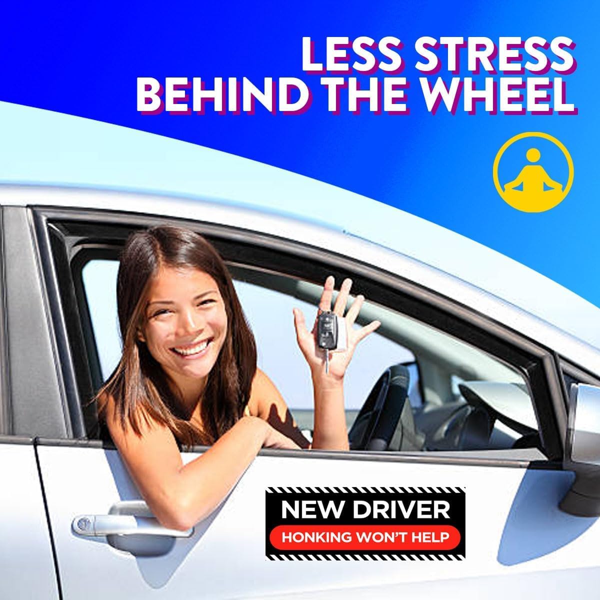 Snapklik.com : Rio Salto 4-Pack Funny Large New Driver Car Magnet ...