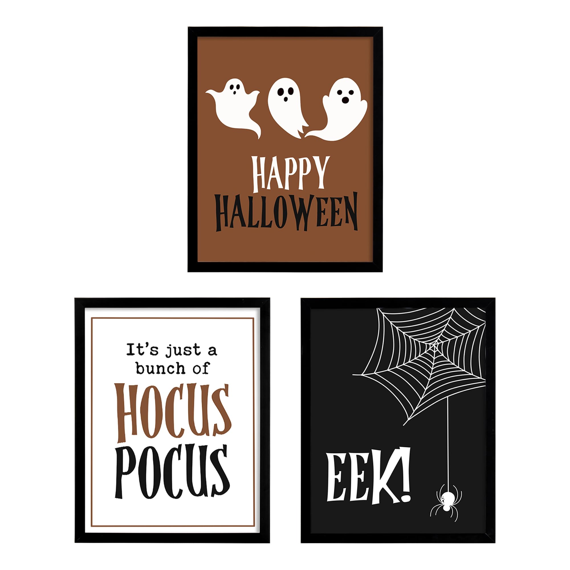 Amazon.com: ArtbyHannah Framed Cute Halloween Wall Art,Modern Halloween ...