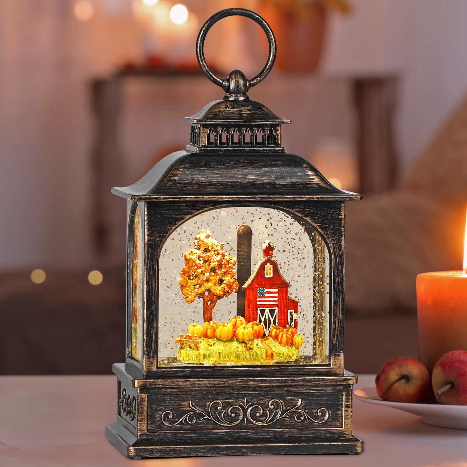 Amazon.com: Fall Snow Globe, Fall Decorations for Home, Swirling ...