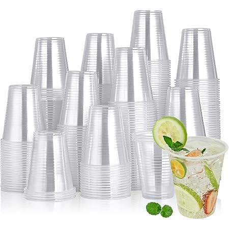 Amazon.com: [240 Count - 12 oz.] Clear Disposable Plastic Cups - Cold ...