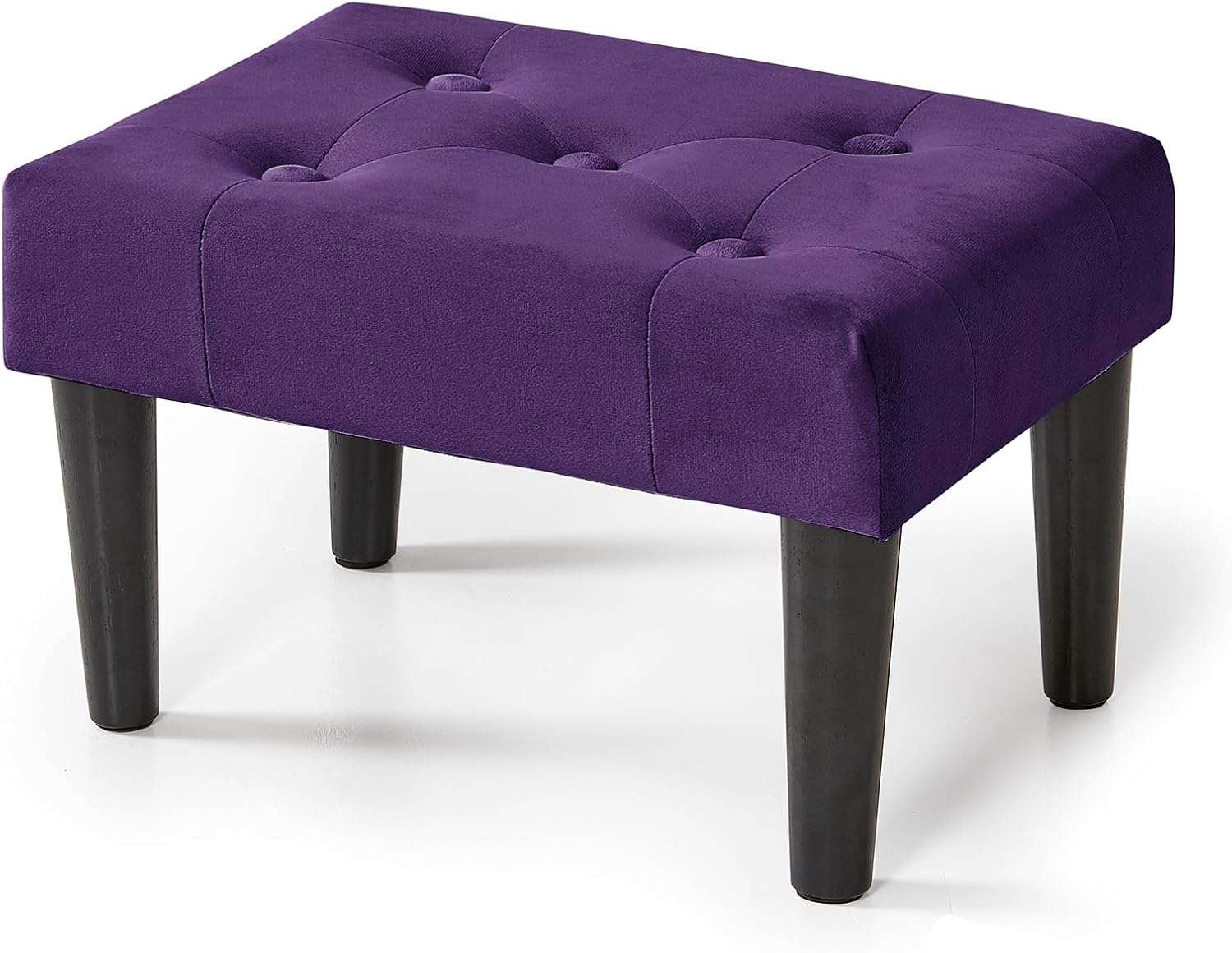 Amazon.com: BRIAN & DANY Small Footstool Ottoman, Velvet Soft Foot Rest ...