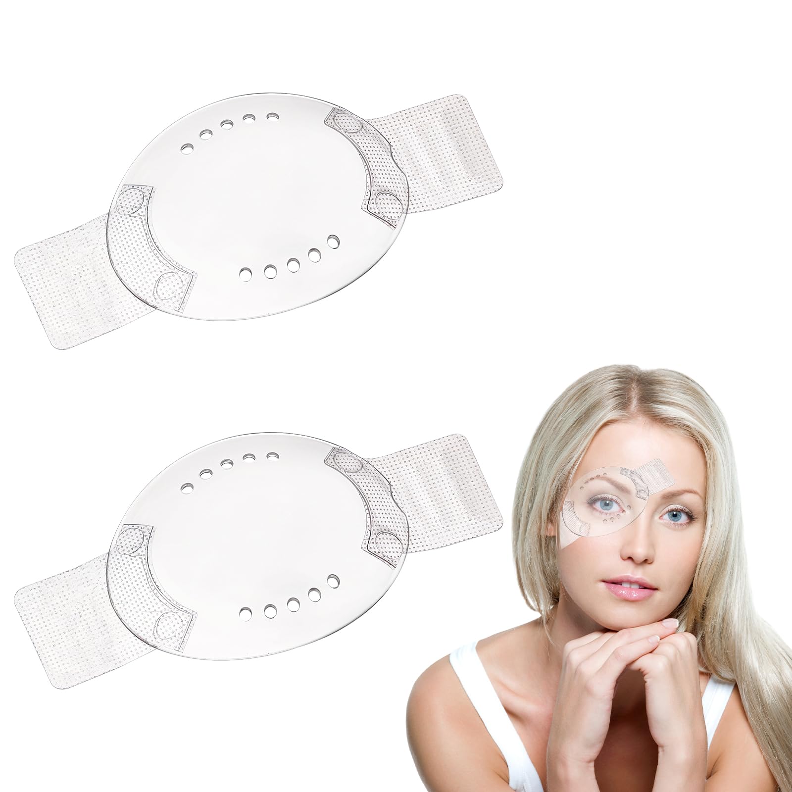 JJUNW 2 Pcs Eye Shield, Plastic Eye Patches, Clear Eye Patch, Eye ...
