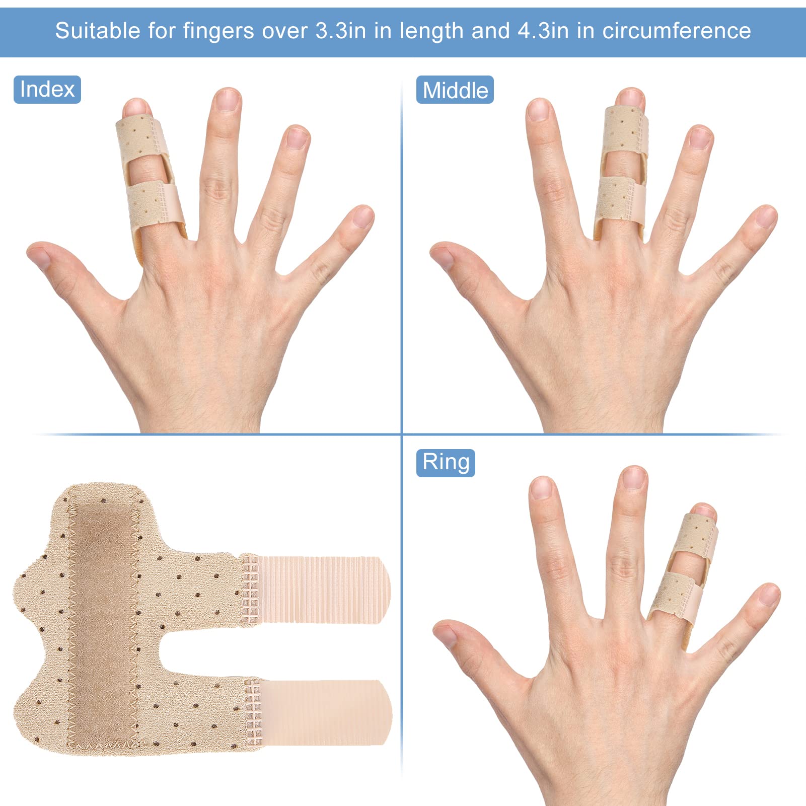 Adjustable Finger Splint, Finger Support Brace with Built-in Aluminum ...
