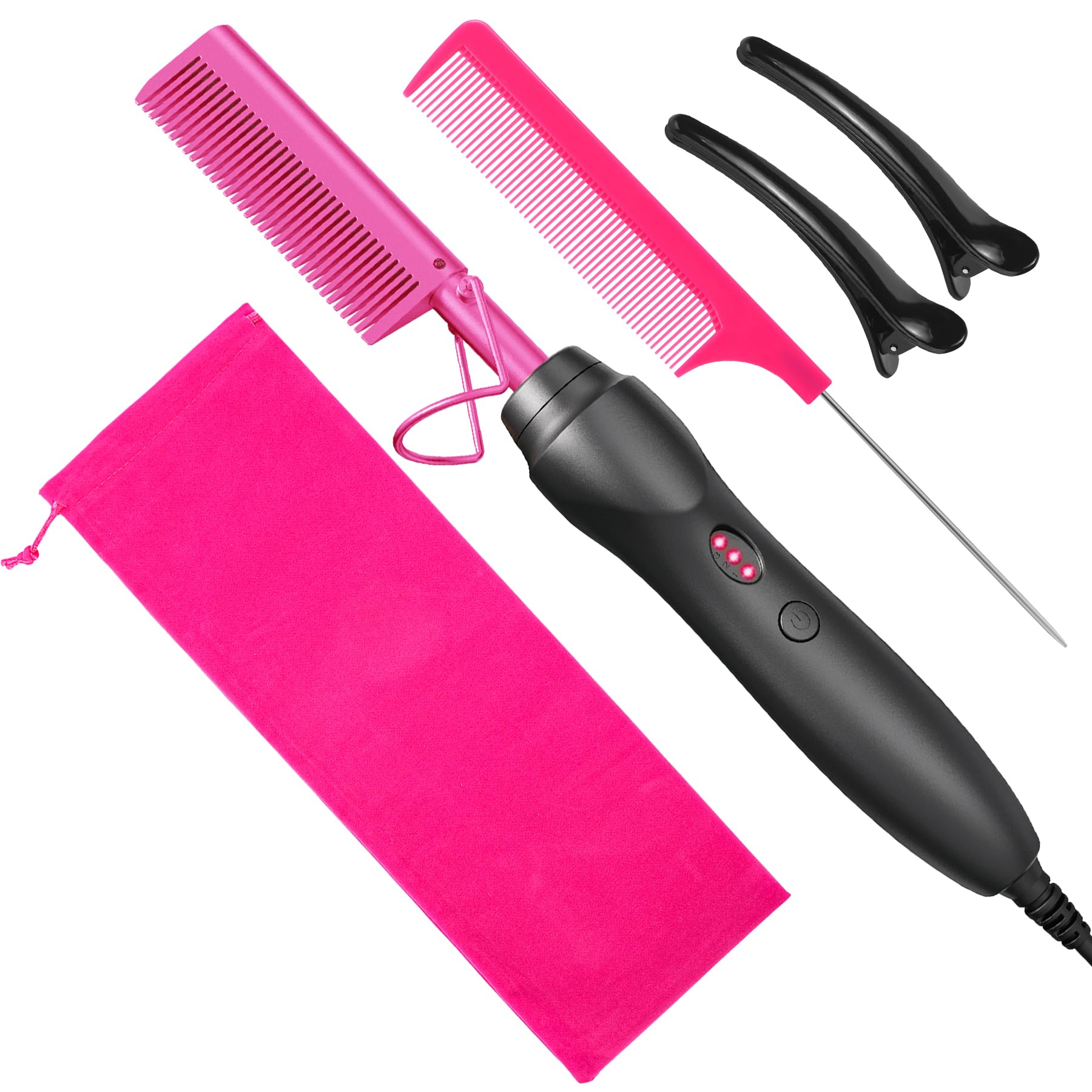 Amazon.com : Hot Comb Hair Straightener Heat Pressing Combs - Ceramic ...