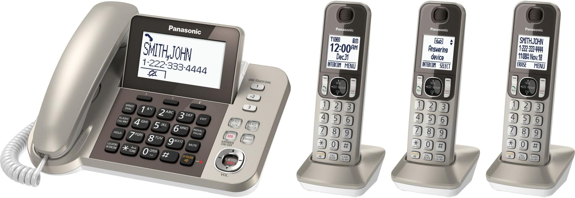 Panasonic PANASONIC Corded/Cordless Phone System with Answering Machine ...