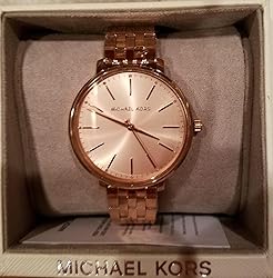 Amazon.com: Michael Kors Pyper Three-Hand Rose Gold-Tone Stainless ...