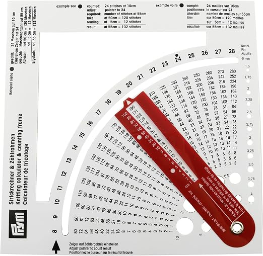 Amazon.com: JCBIZ Knitting Counter Knitting Gauge Converter 150x150mm ...