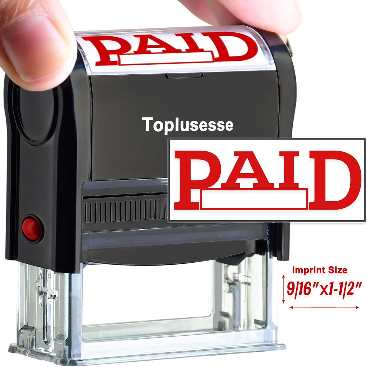 Amazon.com: Toplusesse Paid Stamp Self Inking Rubber Business Stamp ...