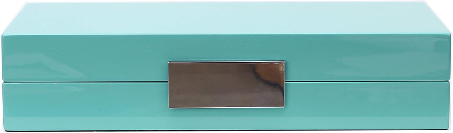 Amazon.com: Addison Ross 4x9 Blue Lacquer Trinket Box with Silver ...