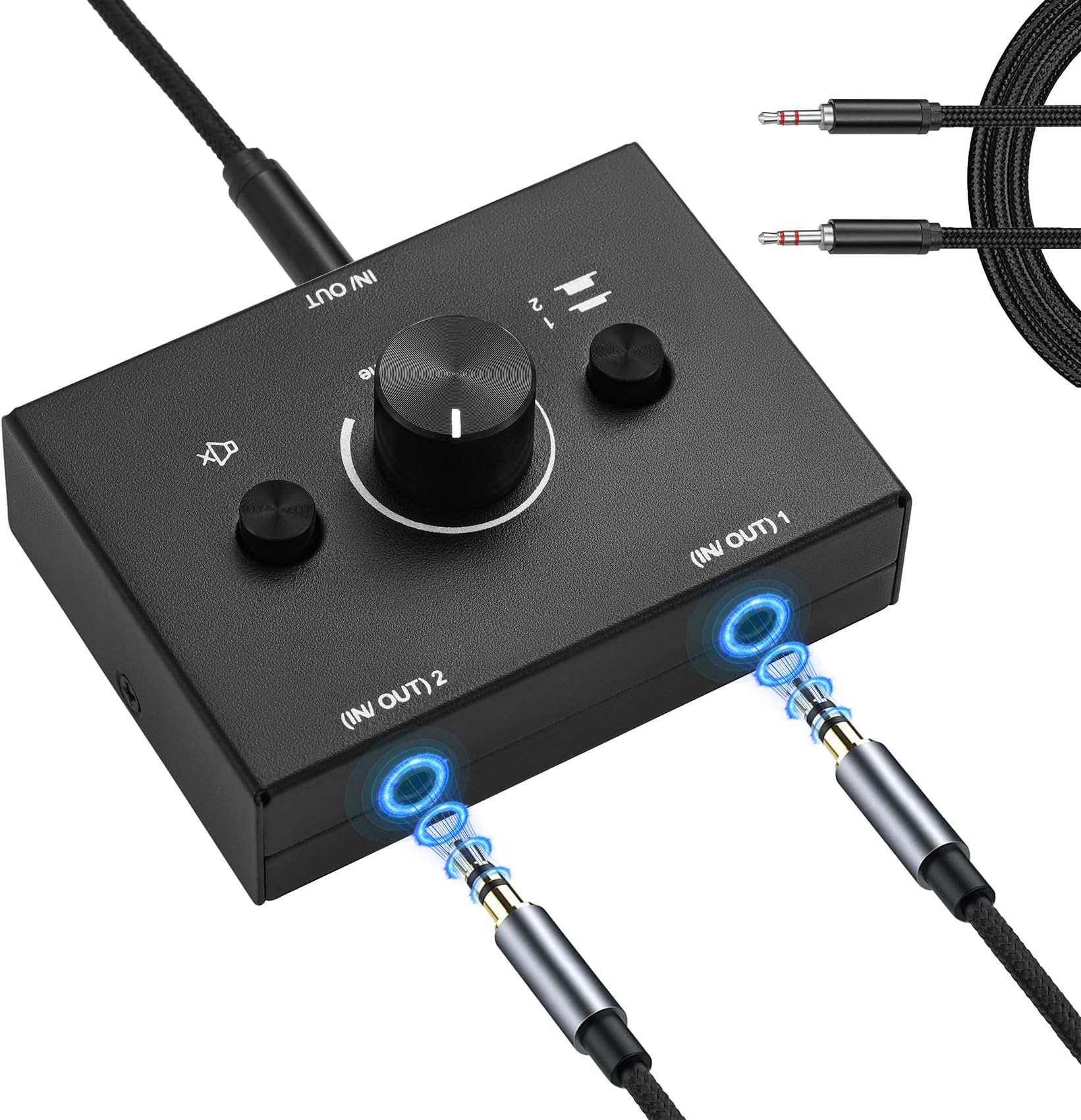 35mm Audio Switcher 2 Input 1 Output 1 Input 2 Output Audio Splitter Switcher 3839