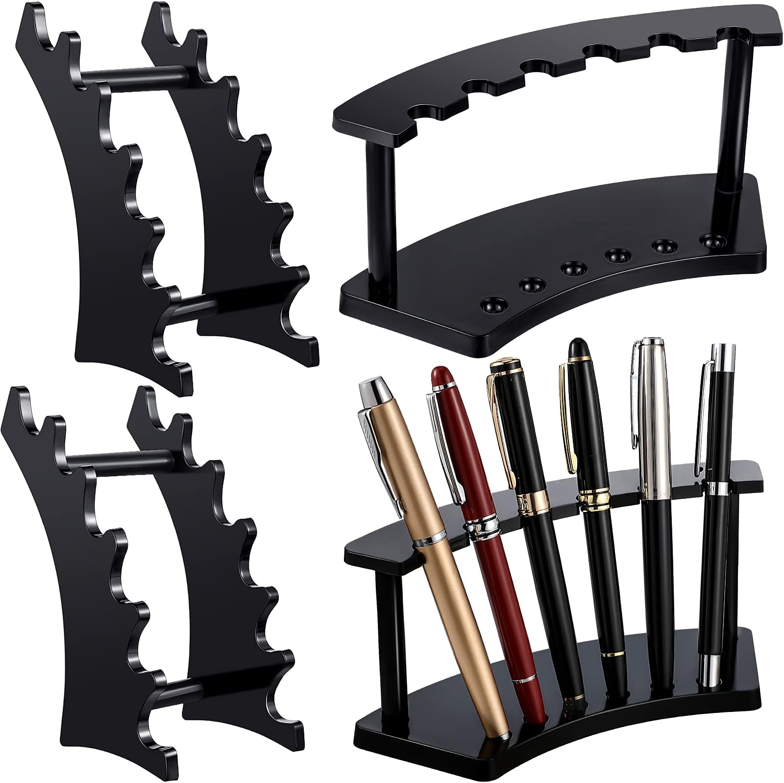 Amazon.com : Teling set of 4 Plastic Pen Display, 6-Slot 2 Kinds ...