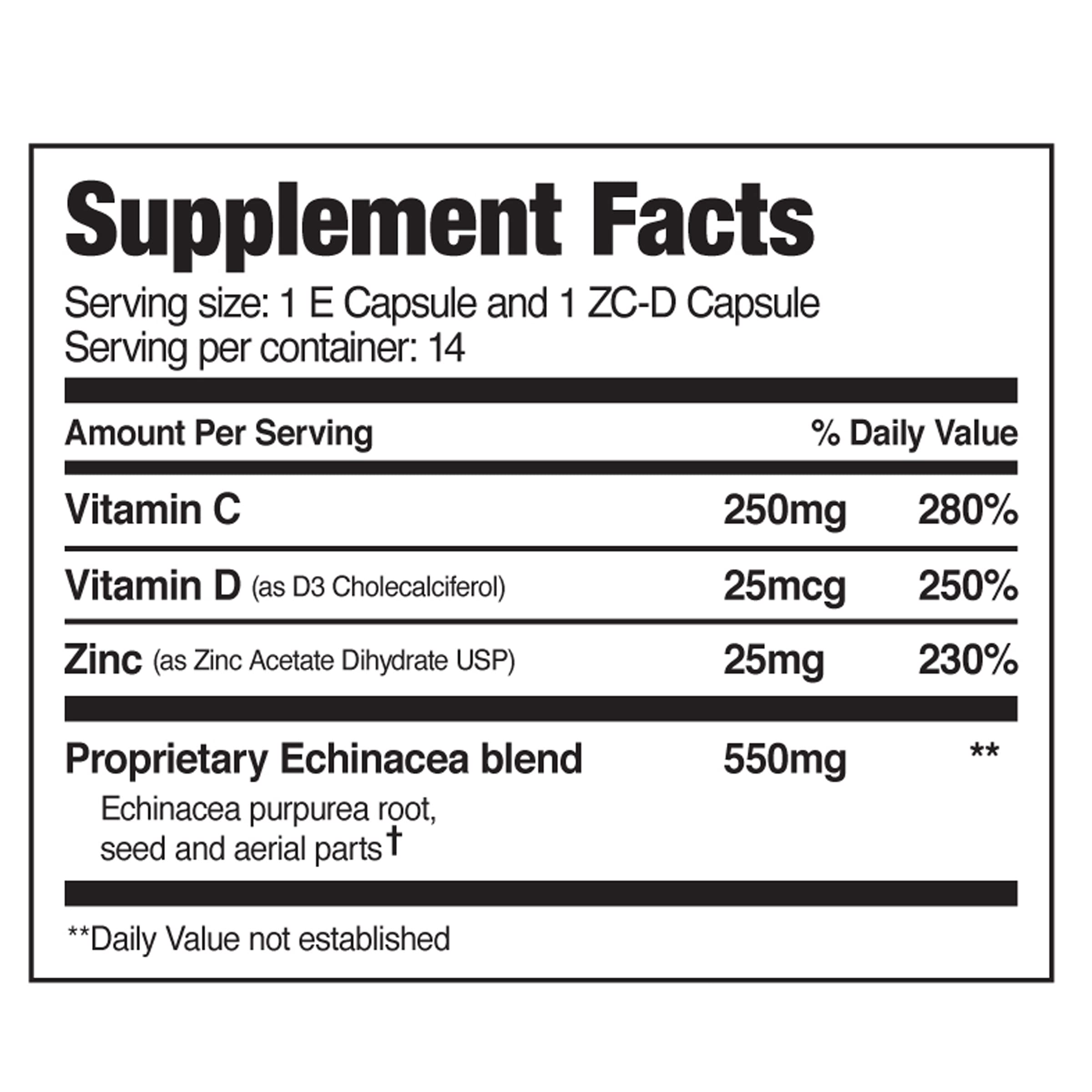 Buy EZC Pak+D 5-Day Tapered Immune Support with Echinacea, Vitamin C ...