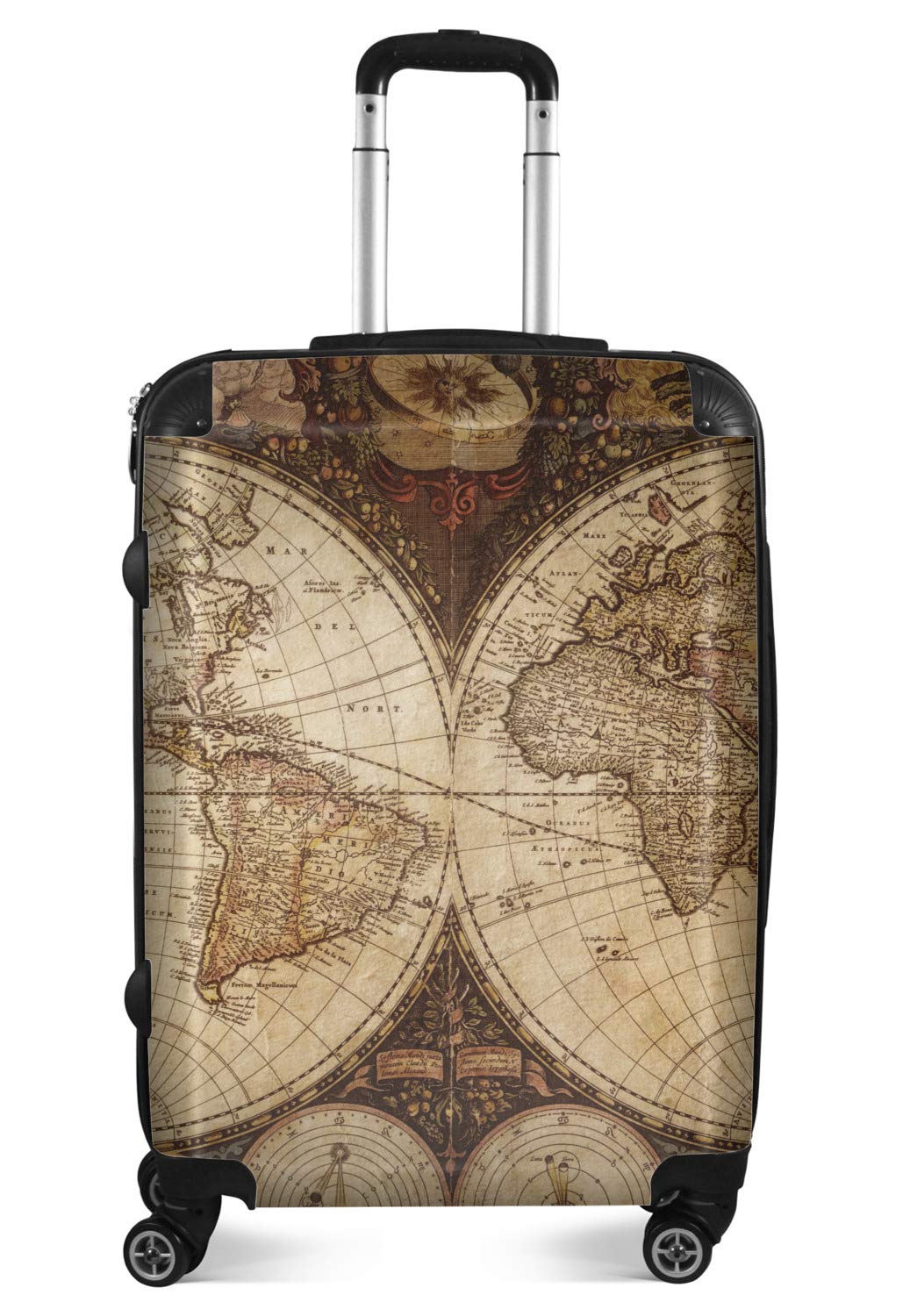 Amazon.com | Vintage World Map Suitcase - 24" Medium - Checked | Suitcases