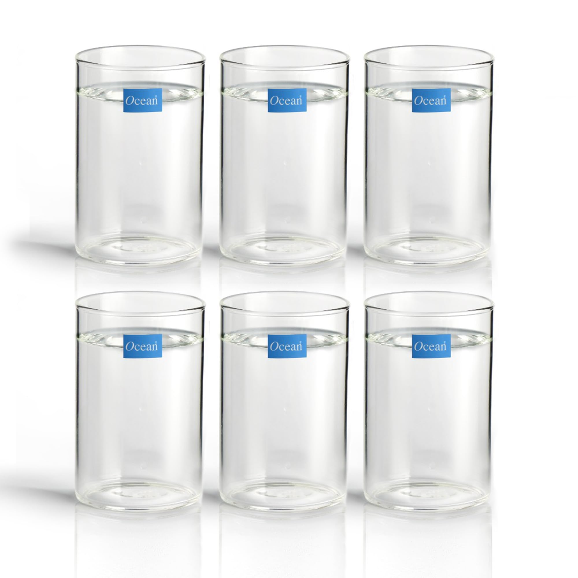 Ocean LUMI HIBALL Borosilicate Glass Tumbler Set: 300 ml (Set of 6) for ...