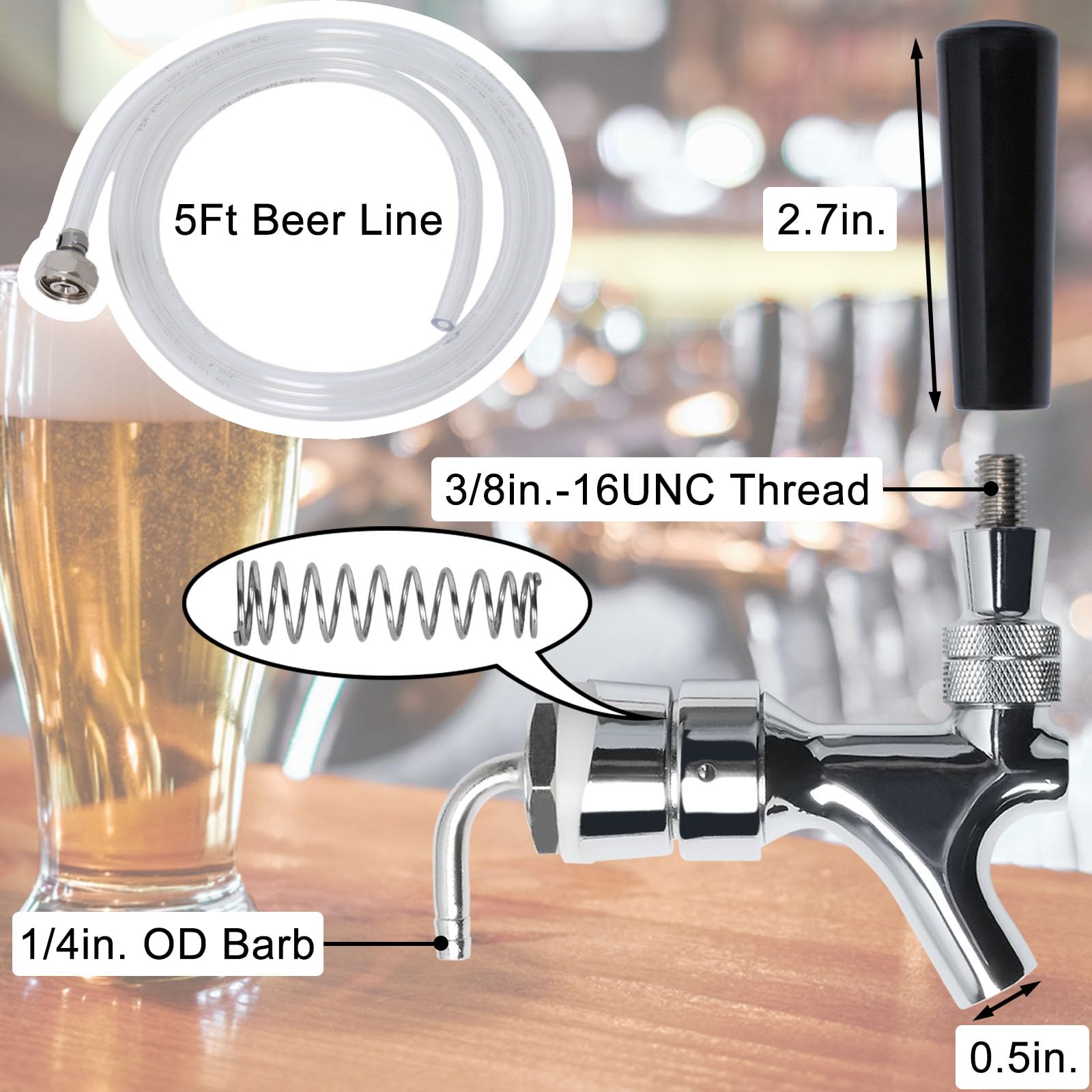 Snapklik.com : Wadoy Beer Keg Cleaning Kit, Draft Line Shank ...