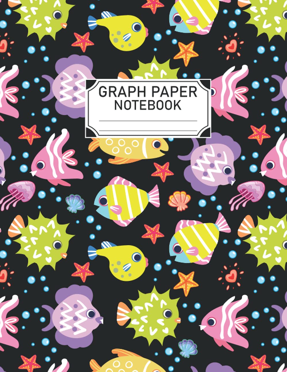Amazon | Fish Graph Paper: Fish Graph Paper Notebook 4x4 Quad Rule ...