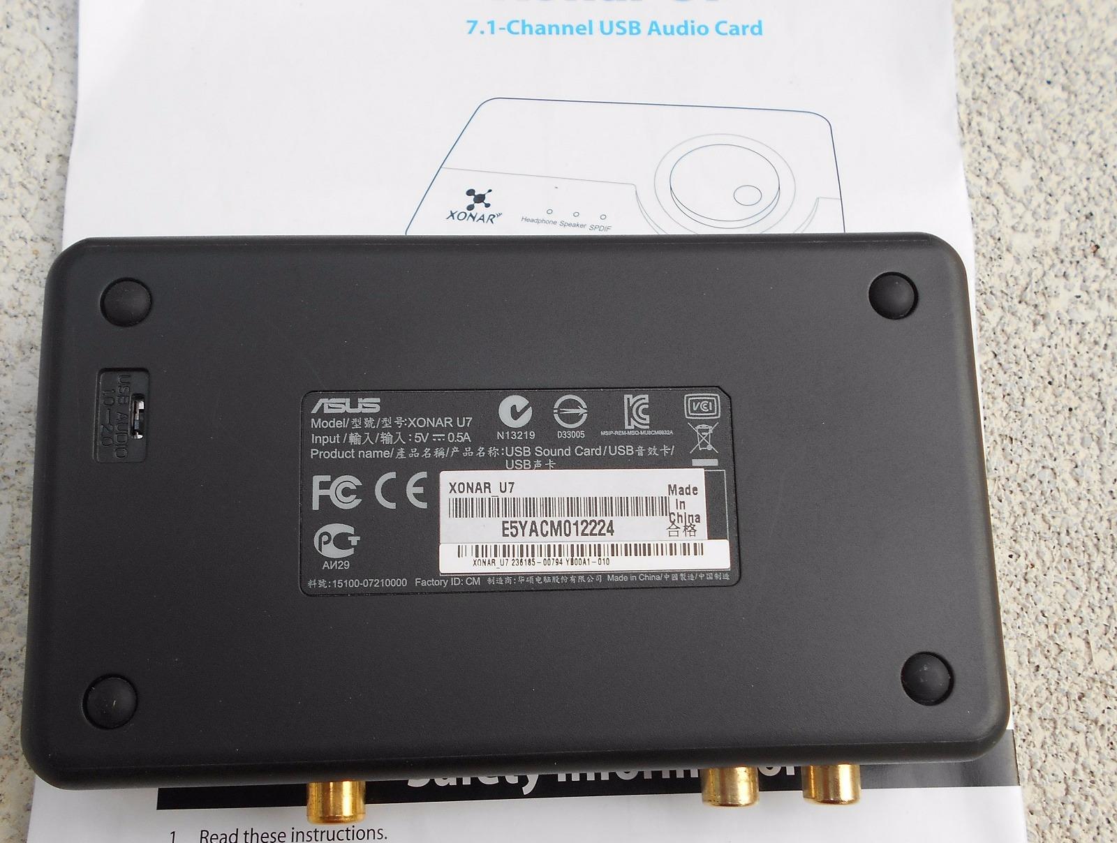 Asus Xonar U7 -Compact 7.1-Channel USB soundcard and Headphone ...