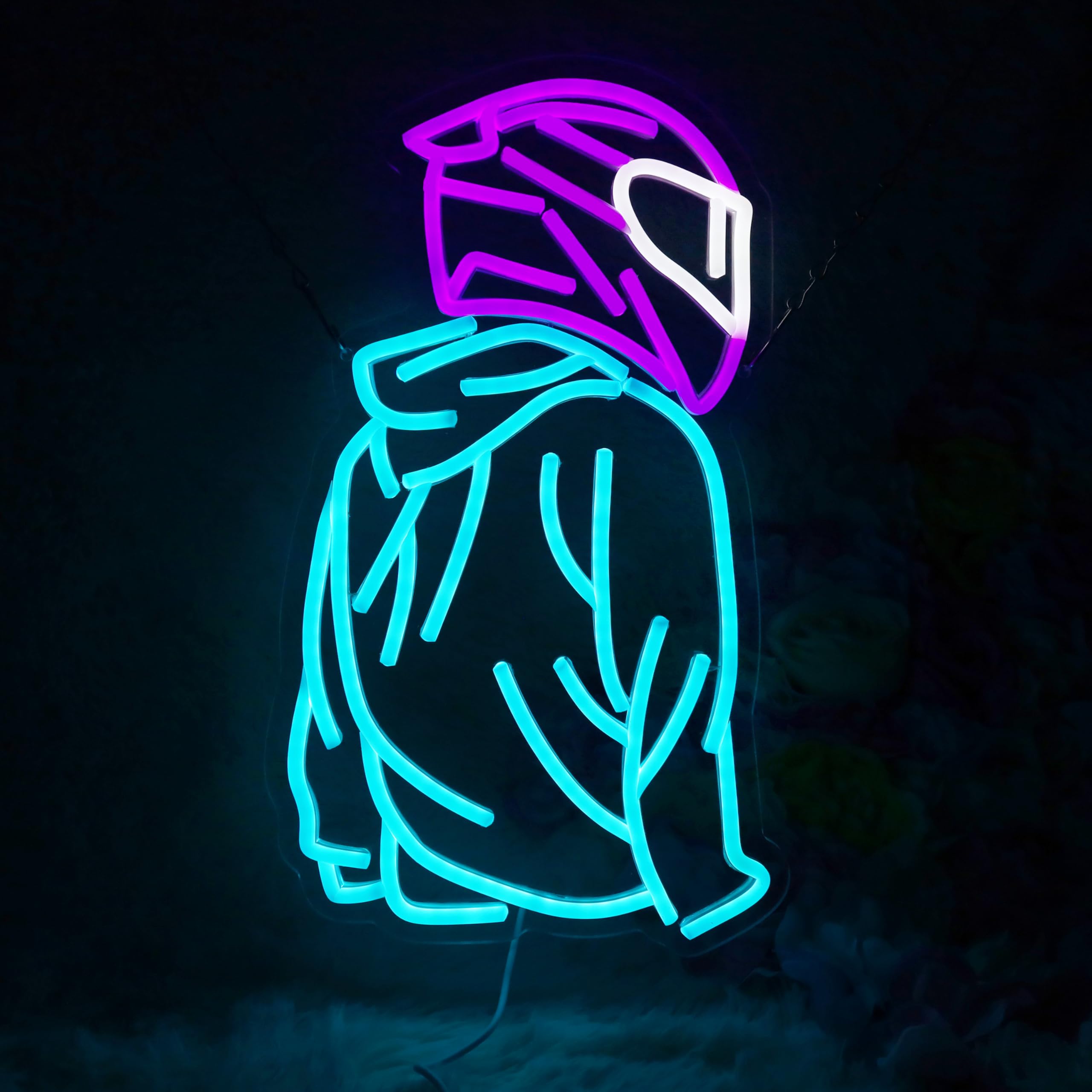 Amazon.com : Motorcyclist Neon Sign Cool Man Neon Light Motorcycle ...