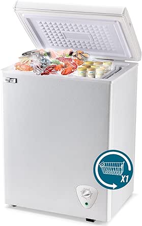 Amazon.com: Deep Freezer Small Chest Freezer 3.5 Cu.Ft Mini Chest ...