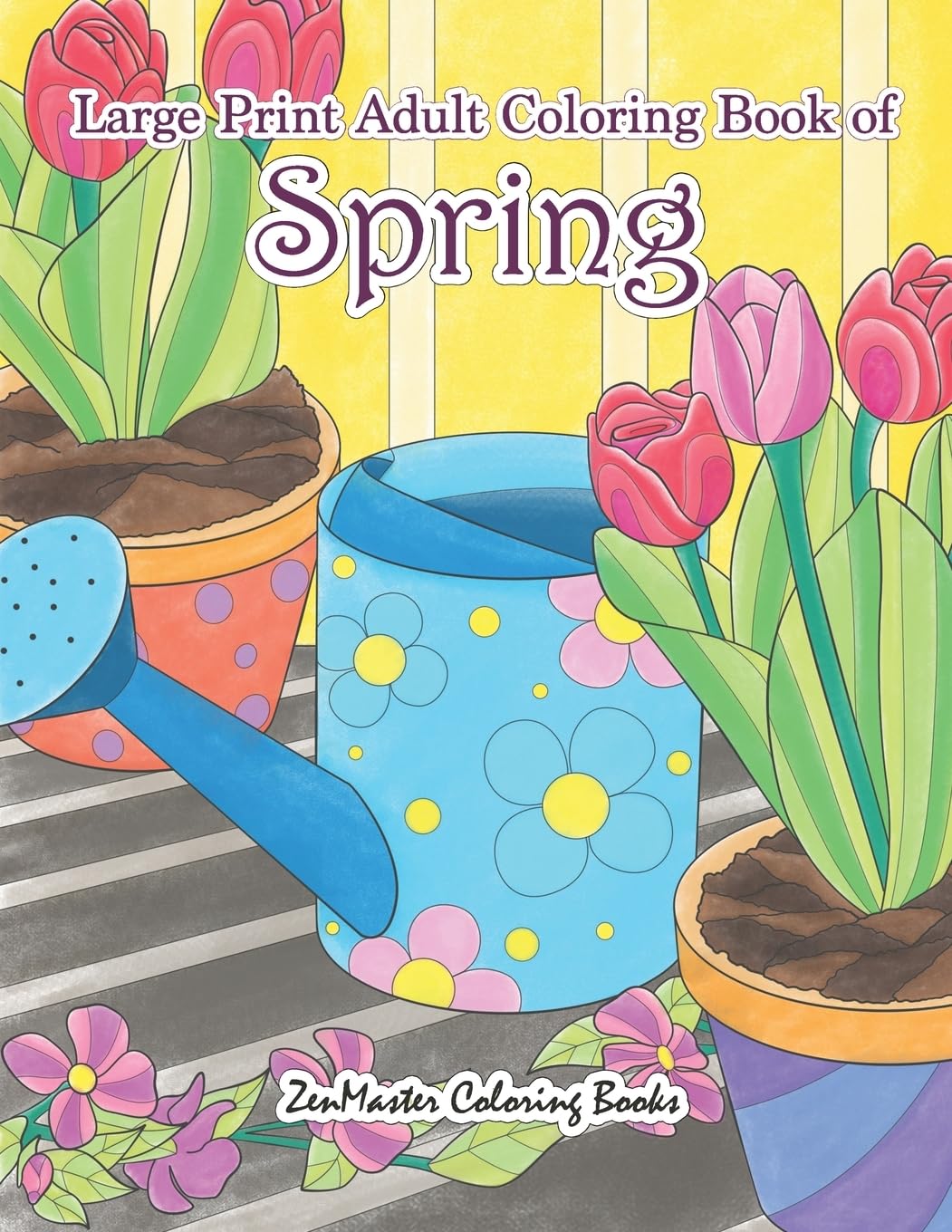 Amazon.com: Large Print Adult Coloring Book of Spring: An Easy and ...