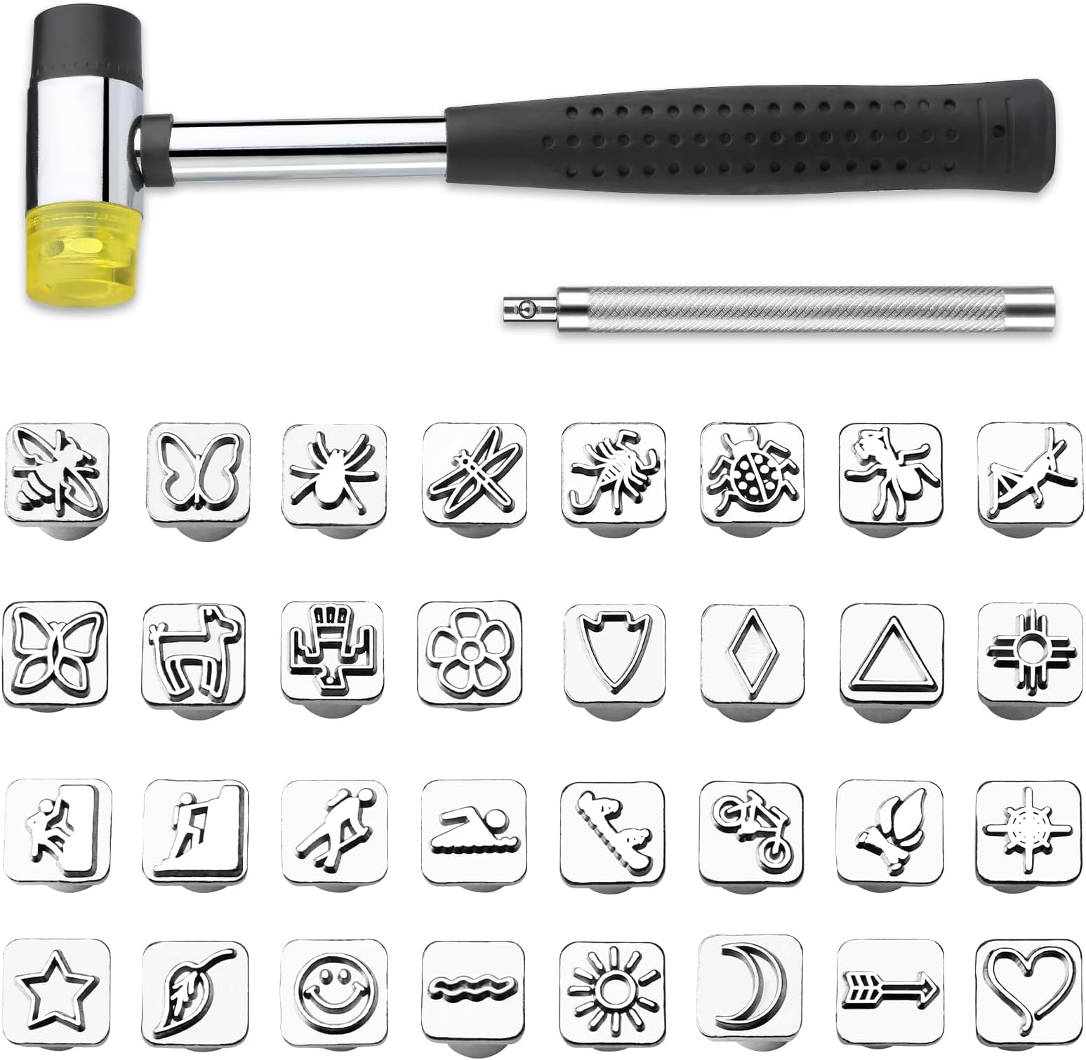 Amazon.com : Custom Logo Leather Stamp, Hand-held Steel Stamped Leather ...